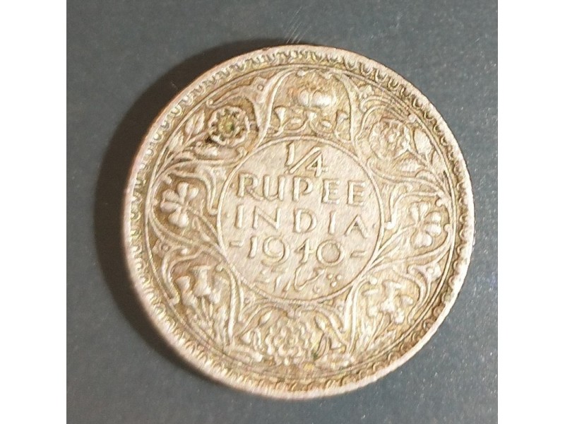 C30 0,25 rupee Indija 1940 srebrnjak 2,92g srebro