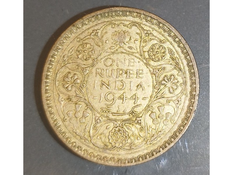 C35 1 rupee Indija 1944 srebrnjak 11,66g srebro
