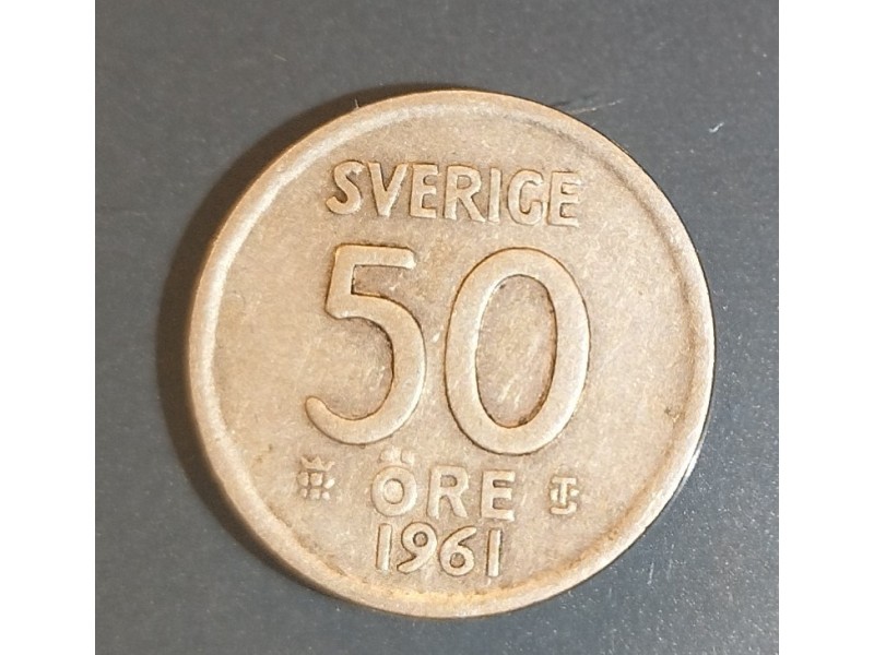 C44 50 ore Svedska 1961 srebrnjak 4,8g srebro