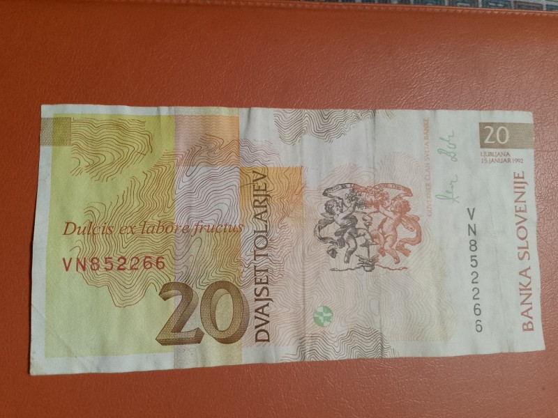 Slovenija 20 tolara 1992