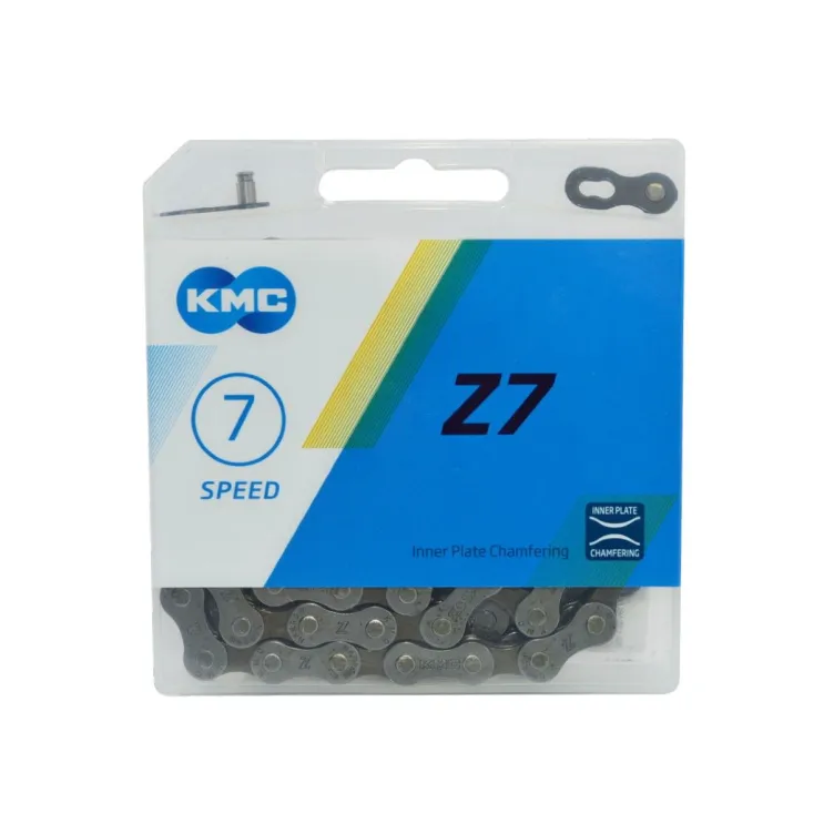 Lanac MTB KMC Z7 (1/2"x3/32") gray/brown (plastic box)