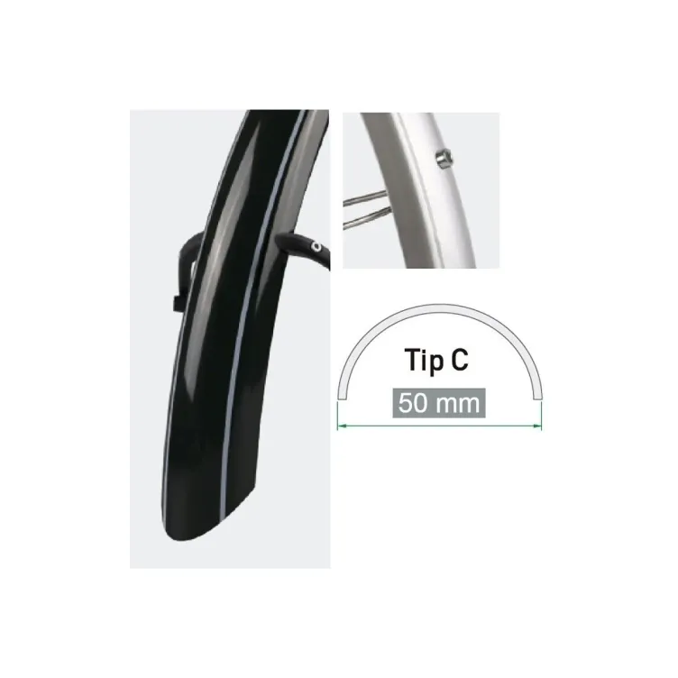 Blatobrani PVC 26x1.75 crni B-4, Tip C 50 mm / Z6