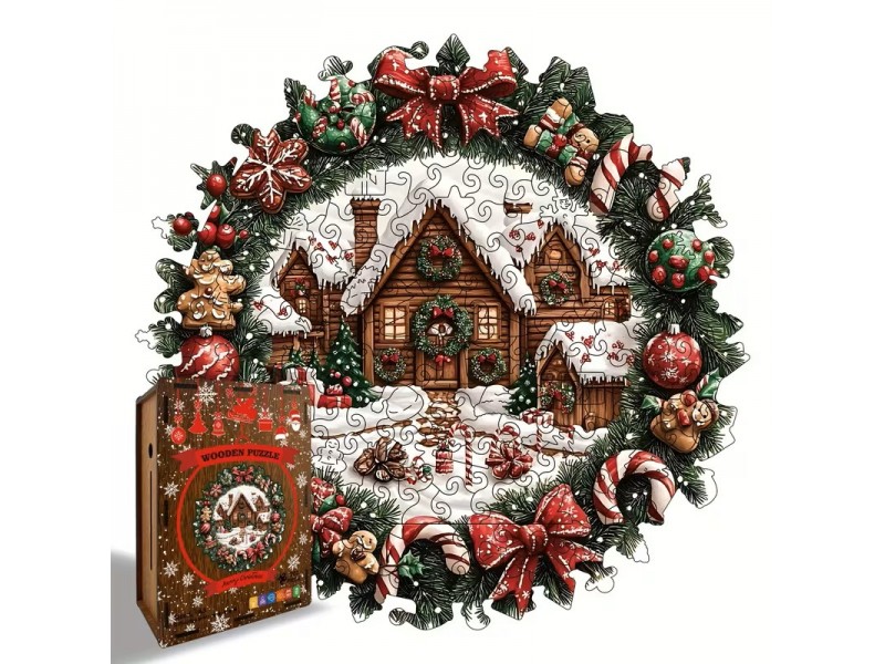 Christmas drvene puzzle NOVO