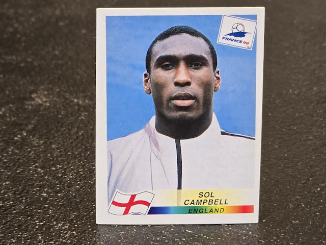 Sličica Fifa France 98 Panini broj 468 Sol Campbel