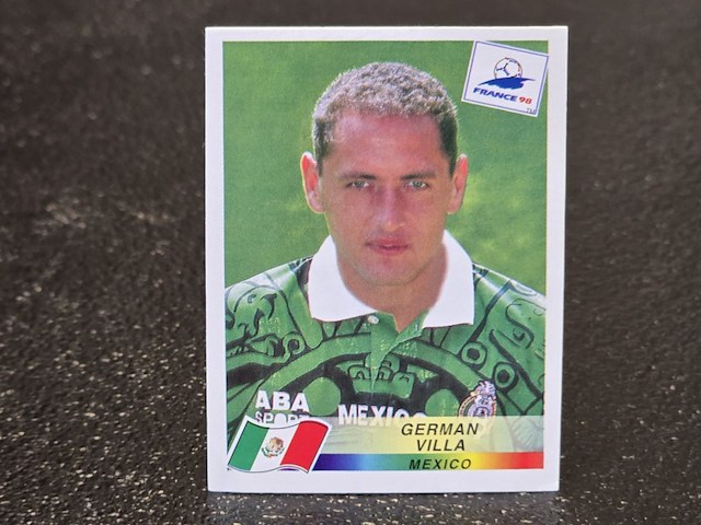 Sličica Fifa France 98 Panini broj 365 German Villa