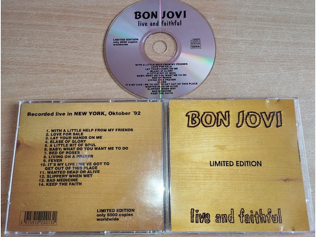 Bon Jovi - Live and Faithful New York 1992