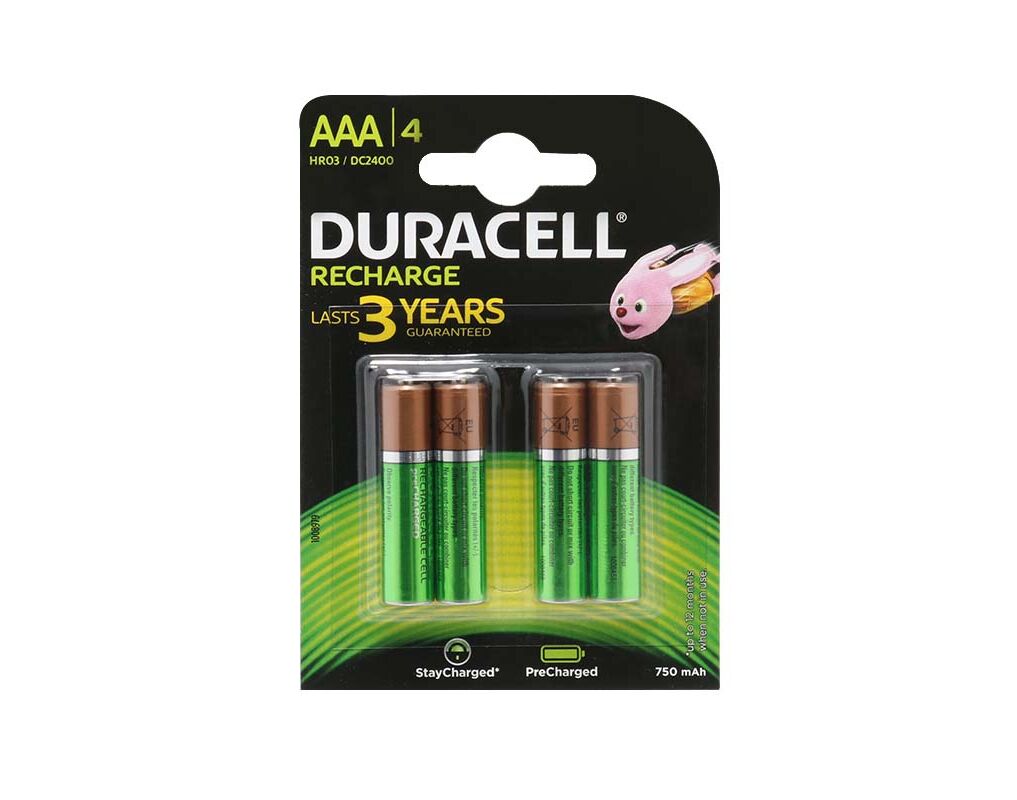 Baterija NiMh punjiva 1.2V 750mAh AAA HR03 blister 4/1 Duracell (MS)