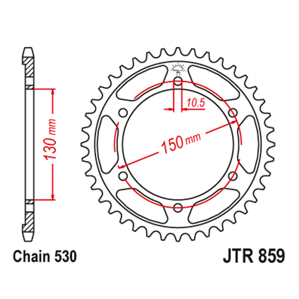 Zadnji lančanik JT JTR859-48 (530) 48 zuba