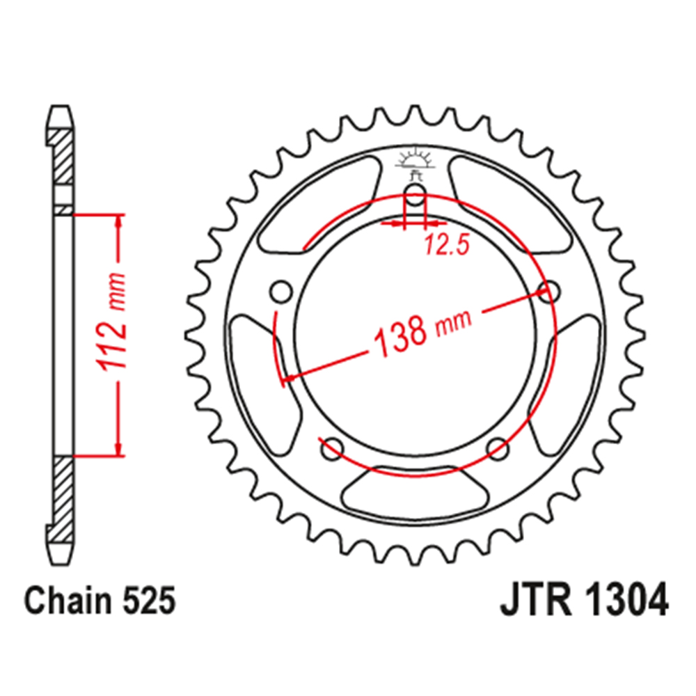 Zadnji lančanik JT JTR1304-41-50-29016 (525) 41 zub