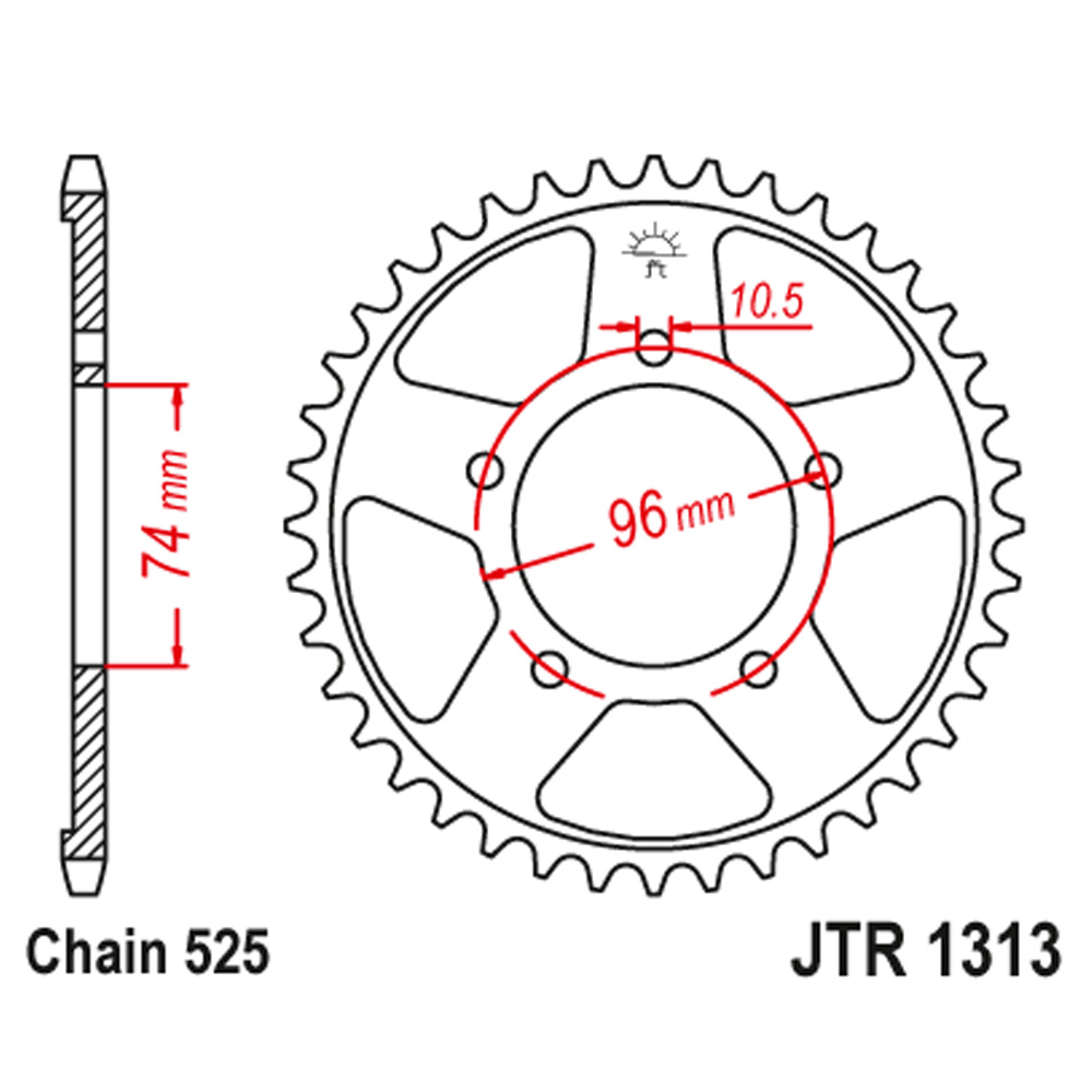 Zadnji lančanik JT JTR1313-40 (525) 40 zuba