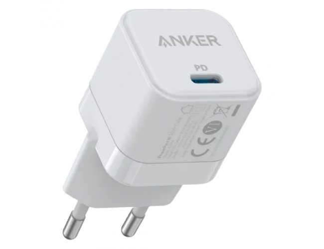 Anker Cube PowerPort III 20W USB-C punjač za telefon beli