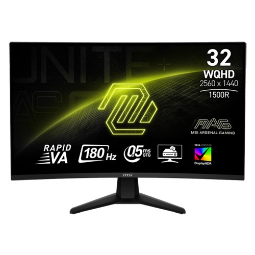MSI 31.5″ MAG 32CQ6F WQHD 180Hz Rapid VA 1500R Gaming Monitor