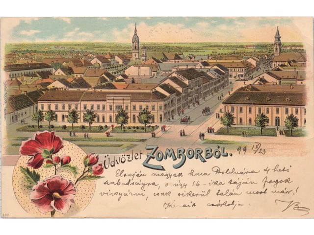Sombor 1899 - Litografija - Redja!