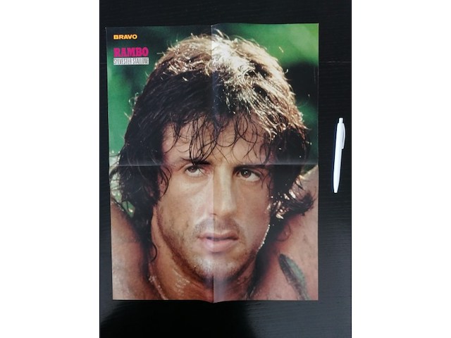 Poster RAMBO, veliki, Bravo iz 80-tih, NOV