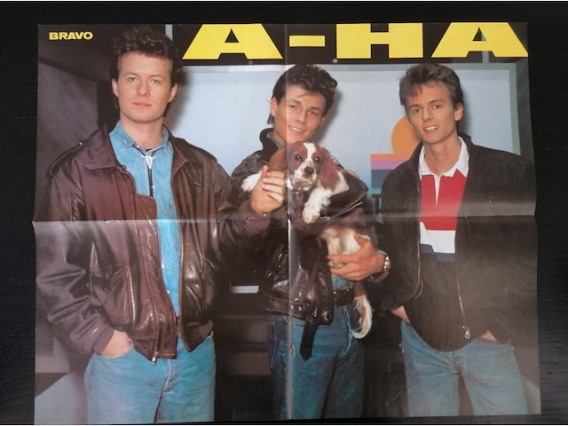 Poster A-ha, veliki, Bravo časopis iz 80-tih, NOV