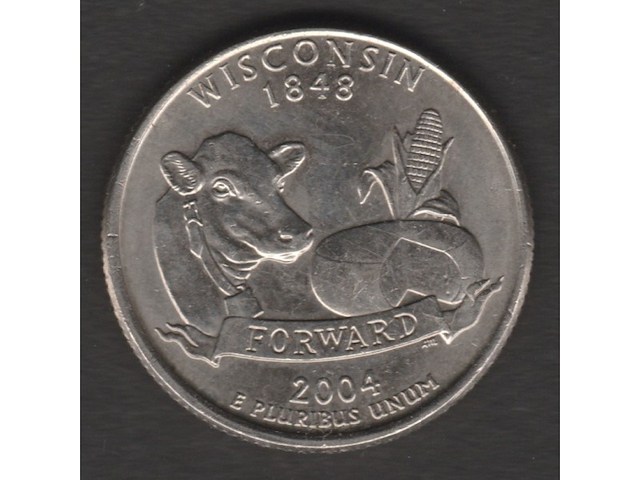 ¼ Dollar `Washington Quarter` (Wisconsin)