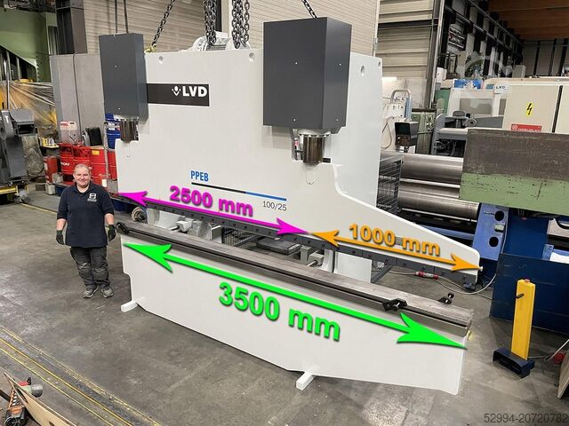 Hidraulične prese za savijanje
LVD PPEB 100 ton x 2500 mm + 1000 mm CNC