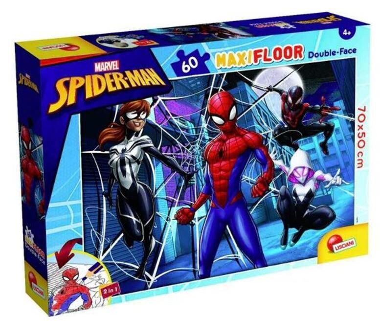 Lisciani Puzzle Maxi Marvel Spiderman 2u1 složi I oboji 60 delova