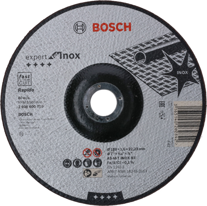 BOSCH Rezne ploče Expert for Inox Rapido s udubljenim središtem 2608600710ID: EK000792237