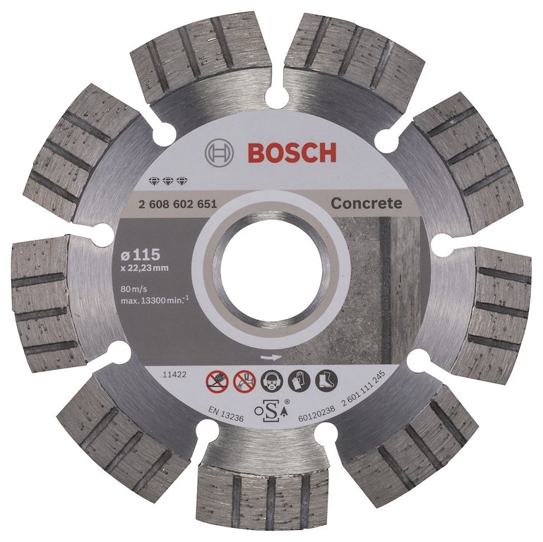 BOSCH dijamantske rezne ploče Best for Concrete za male ugaone brusilice 2608602651ID: EK000791859