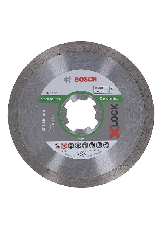 BOSCH dijamantske rezne ploče za keramiku Standard for Ceramic X-LOCK za ugaone brusilice 2608615137ID: EK000791625