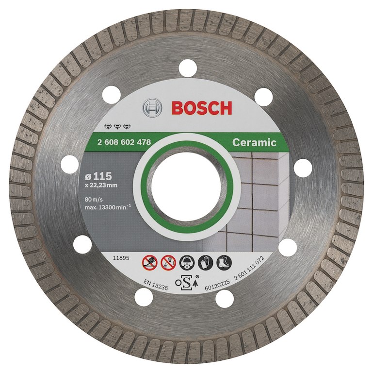 BOSCH dijamantske rezne ploče Best for Ceramic Extra Clean Turbo za ugaone brusilice 2608602478ID EK000791820