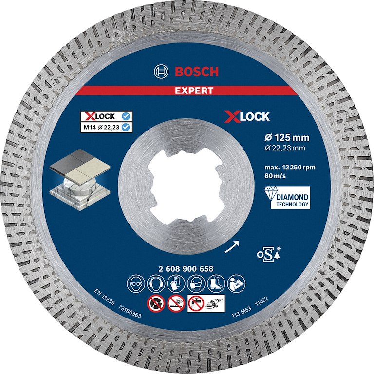 BOSCH dijamantske rezne ploče EXPERT HardCeramic X-LOCK 2608900658ID: EK000791607