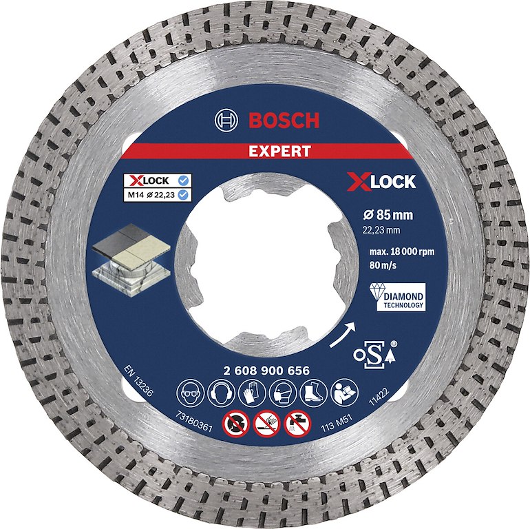 BOSCH dijamantske rezne ploče EXPERT HardCeramic X-LOCK 2608900656ID: EK000791700
