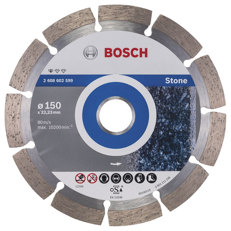 BOSCH dijamantske rezne ploče za kamen Standard for Stone za velike ugaone brusilice 2608602599ID: EK000791037