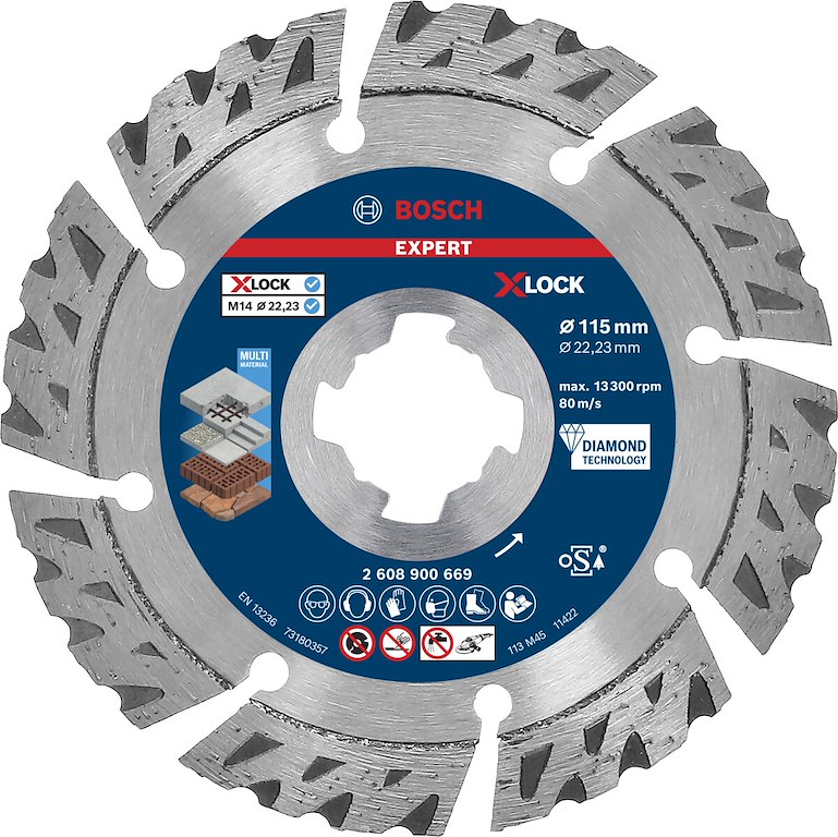 BOSCH dijamantske rezne ploče EXPERT MultiMaterial X-LOCK 2608900669ID: EK000790714