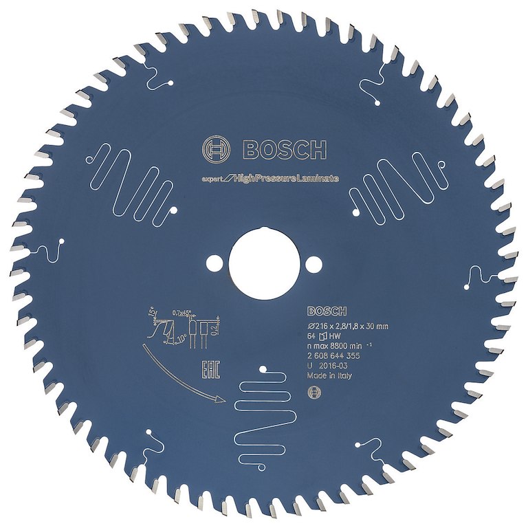 BOSCH Listovi kružne testere za visokotlačni laminat Expert for High Pressure Laminate za preklopne testere 2608644355ID: EK000791918