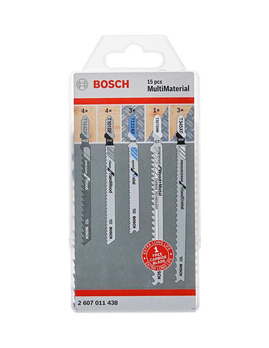 BOSCH Setovi od 15 listova ubodne testere s T-prihvatom za razne materijale 2607011438ID: EK000793319