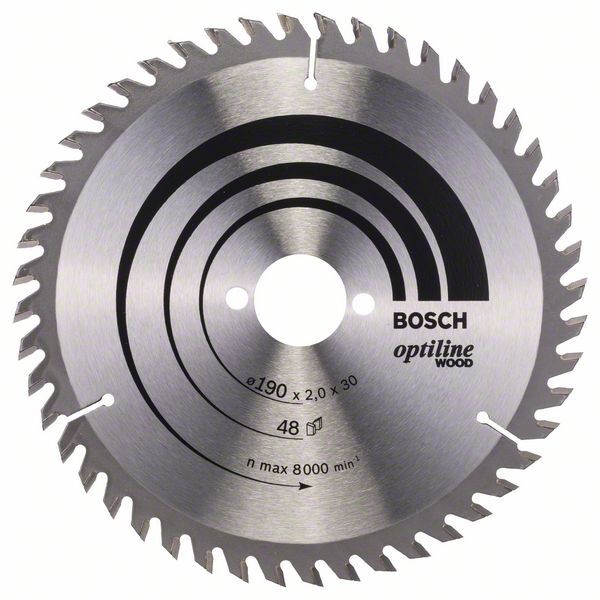 BOSCH List kružne testere Optiline Wood 190x30x2,0/1,3 mm, 48Z ATB 2608641186ID: EK000792932