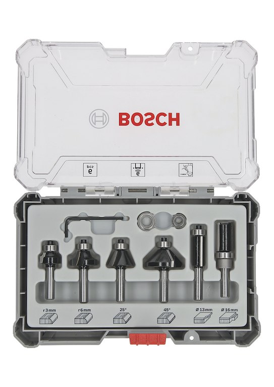BOSCH Set glodala 6 komada Trim&Edging 6mm prihvat 2607017468ID: EK000792143