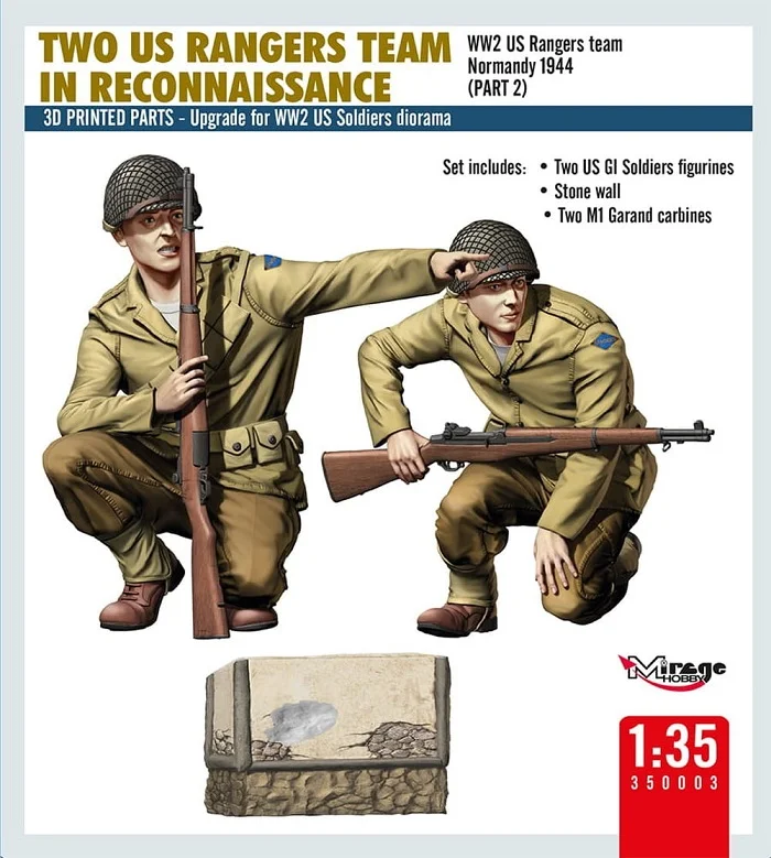 MIRAGE HOBBY 1/35 Two US Rangers Team in Reconnaissance