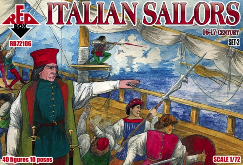 RED BOX 1/72 Italian Sailors 16-17 centry. Set 2