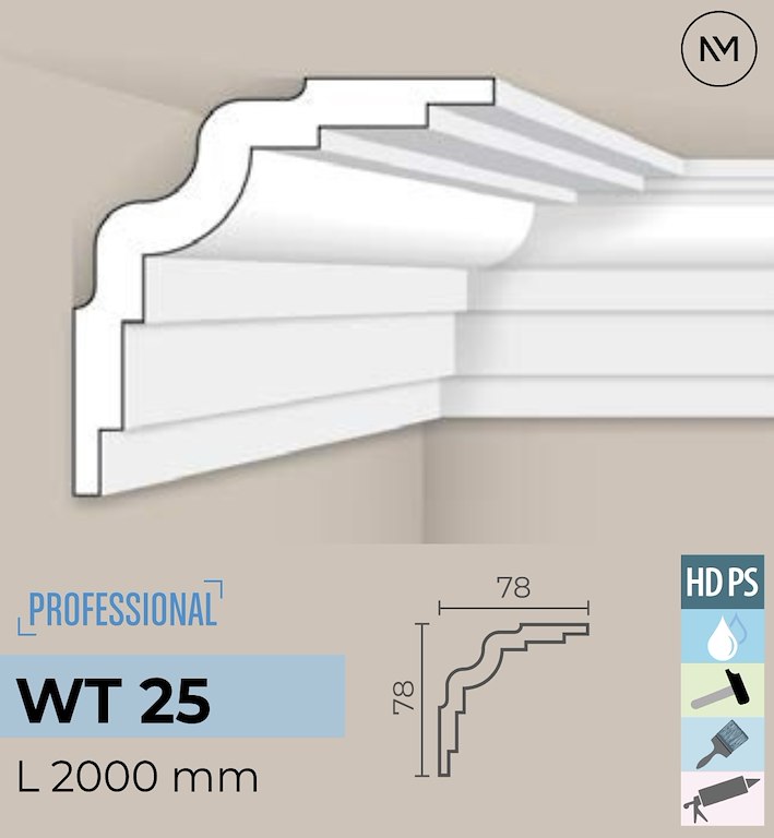 Plafonska lajsna WT 25