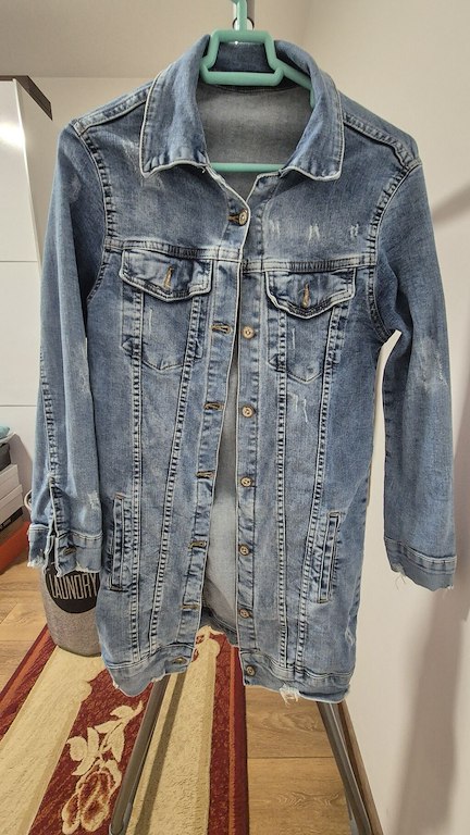 Duga teksas jakna – CLASSX Jeans, veličina S - Klasični plavi denim