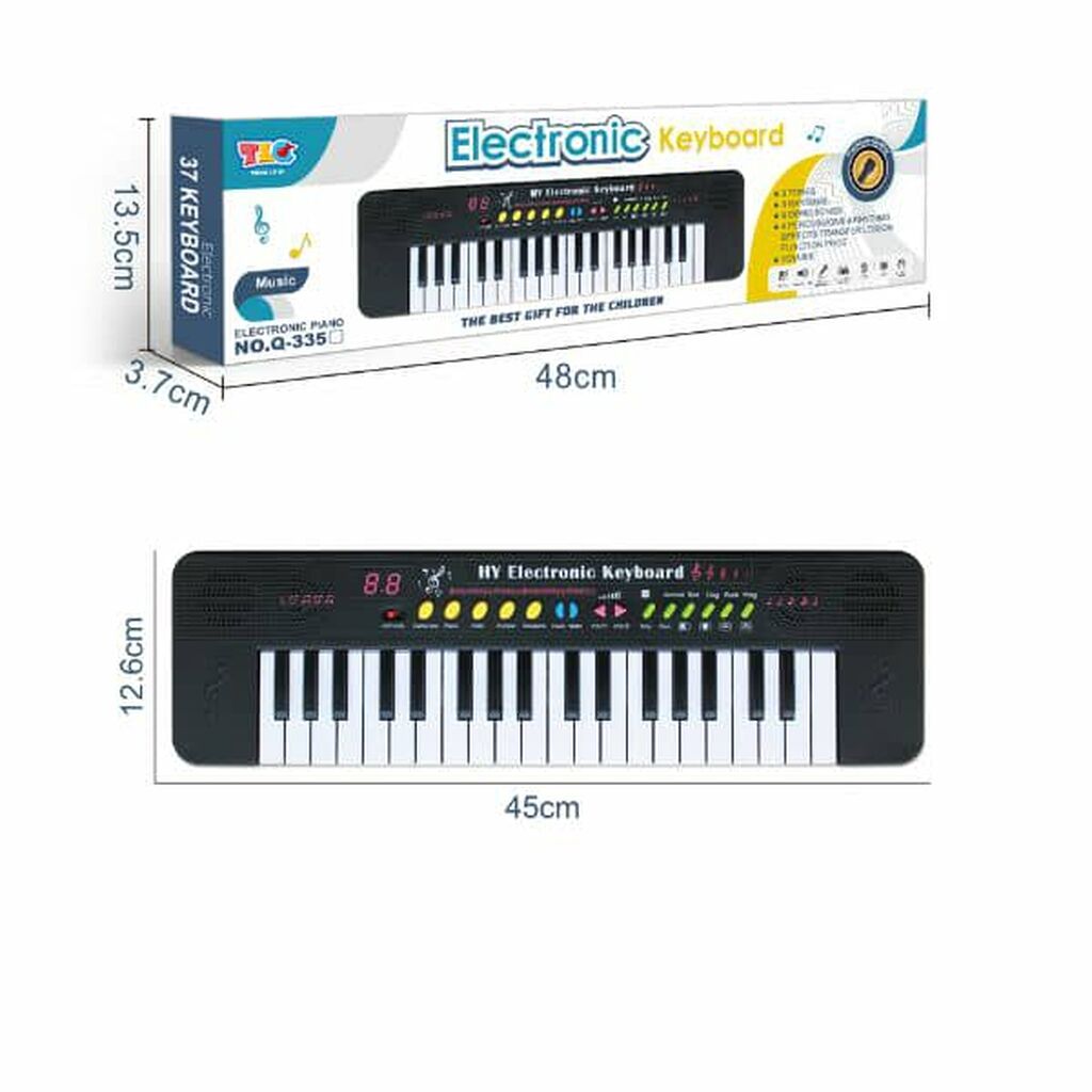 Elektronski dečji klavir – 37 dirki (model Q-335) - Kompaktan