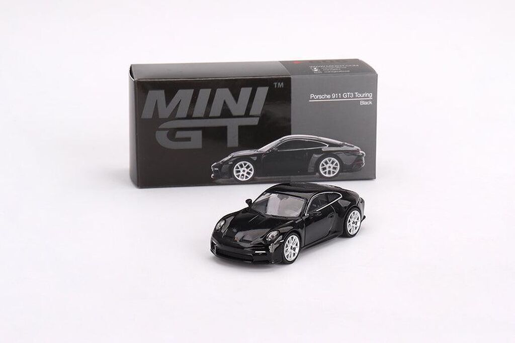 ⚫ Porsche 911 (992) GT3 Touring — Black — 1:64 — Mini GT Mini GT