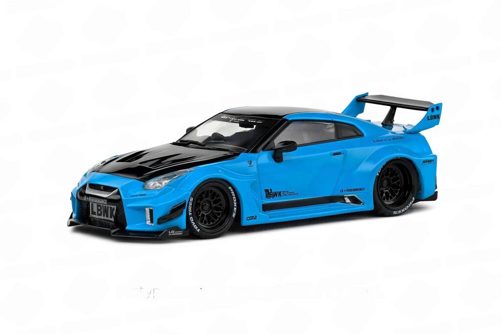    Nissan GT-R R35 LBWK Silhouette – 2019 – Miami Blue – 1:43 – Solido