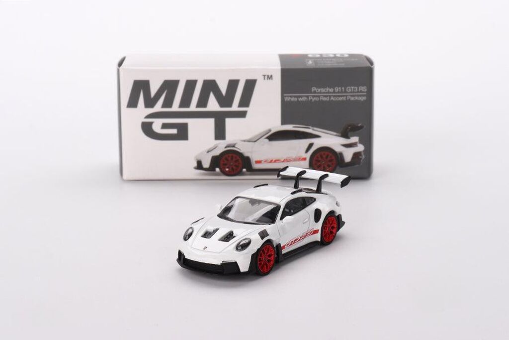    Porsche 911 (992) GT3 RS White / Pyro Red – MiniGT 1:64 MiniGT