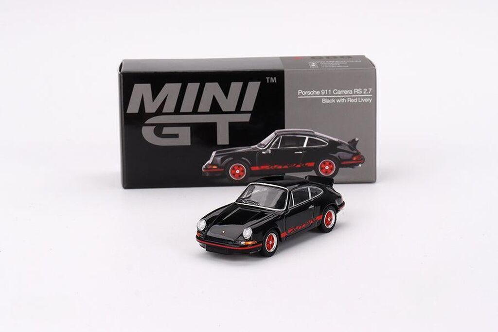    Porsche 911 Carrera RS 2.7 – Black with Red Livery – MiniGT 1:64