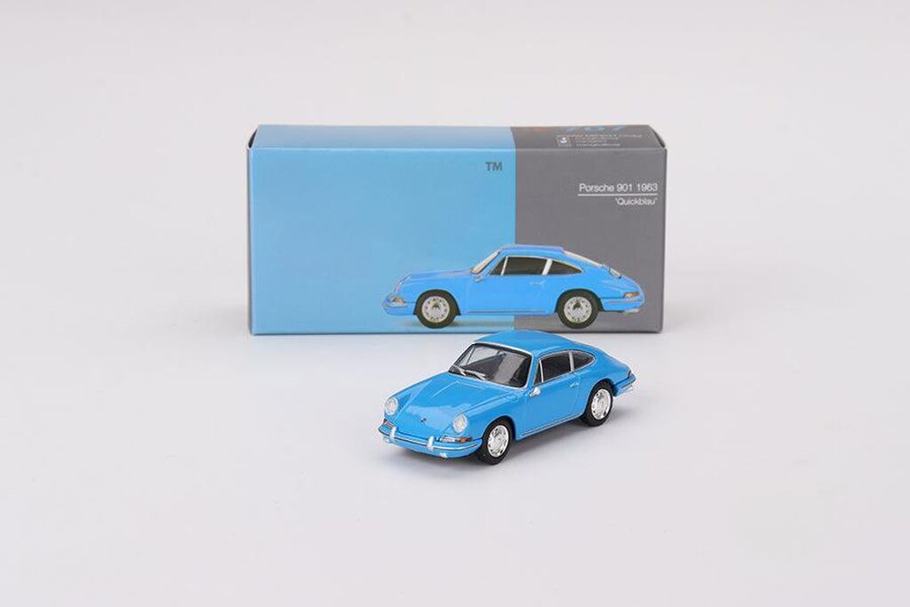   ️ Porsche 901 1963 – Quickblau – MiniGT 1:64 MiniGT Porsche 901 iz