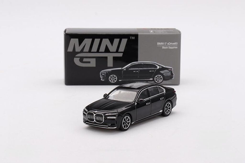 ⚡ BMW i7 xDrive60 – Black Sapphire – MiniGT 1:64 MiniGT BMW i7