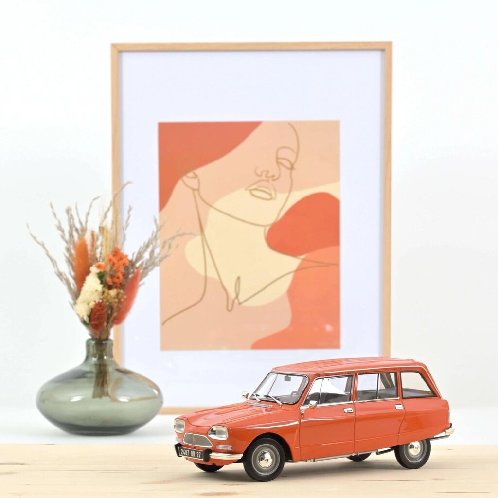 Citroën Ami 8 Break 1975 Ténéré Orange – Die-Cast Norev      Norev