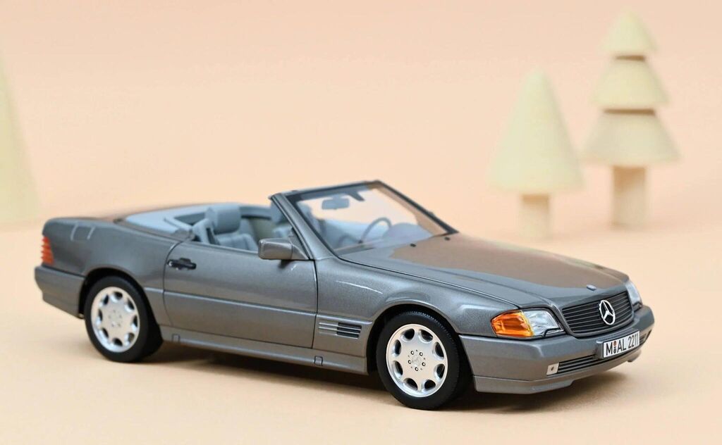 Mercedes-Benz 500 SL 1989 Grey Metallic – Die-Cast Norev     ️ Norev