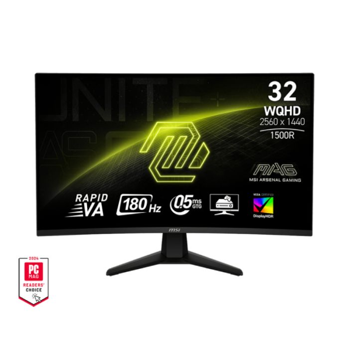 32 inča 32CQ6F MAG WQHD 2560x1440 Rapid VA 180 Hz zakrivljeni gaming monitor