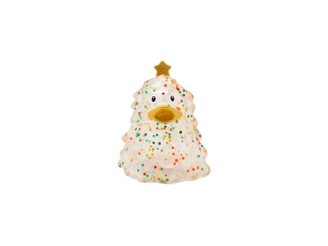 Novogodišnja Lilalu Patkica - Rubber Duck, Glitter Christmas Tree, 9 cm