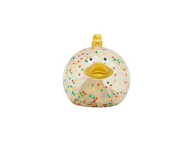 Novogodišnja Lilalu Patkica - Rubber Duck, Glitter Christmas Ball, 9 cm